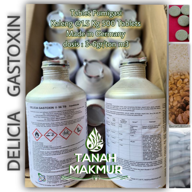 Jual Obat Hama Kutu Gudang Fumigasi Delicia Gastoxin 56 TB 500 Tablets ...