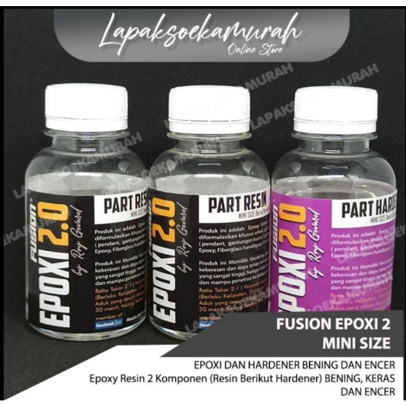 Jual FUSION 2 Epoxy Epoxi Resin Bening Encer 300 gram | Shopee Indonesia
