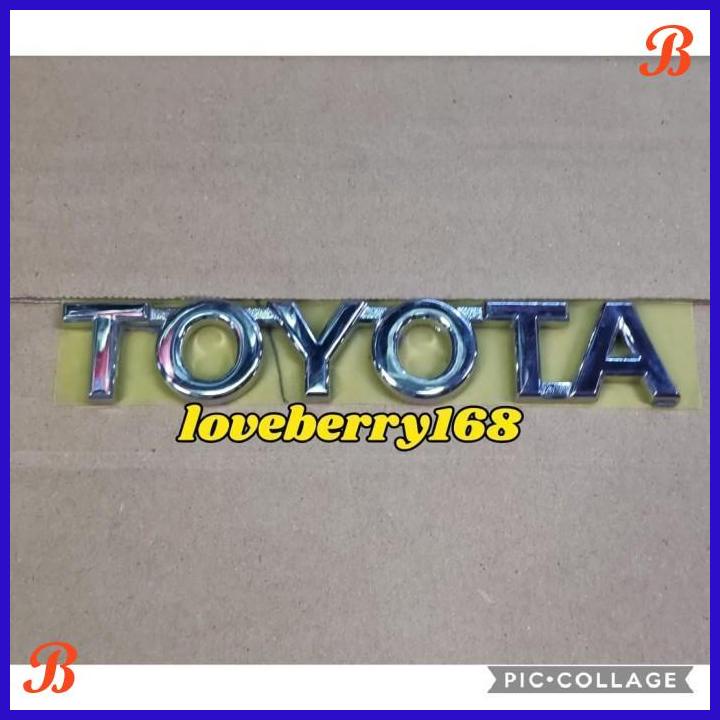 Jual satu buah emblem tulisan TOYOTA | Shopee Indonesia