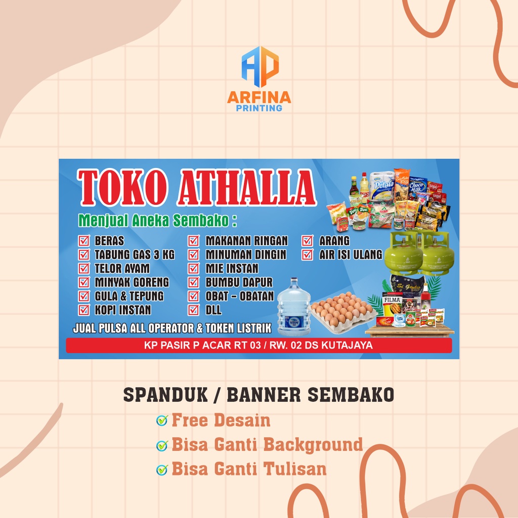 Jual Spanduk MMT / Banner Sembako 2x1 Meter | Shopee Indonesia