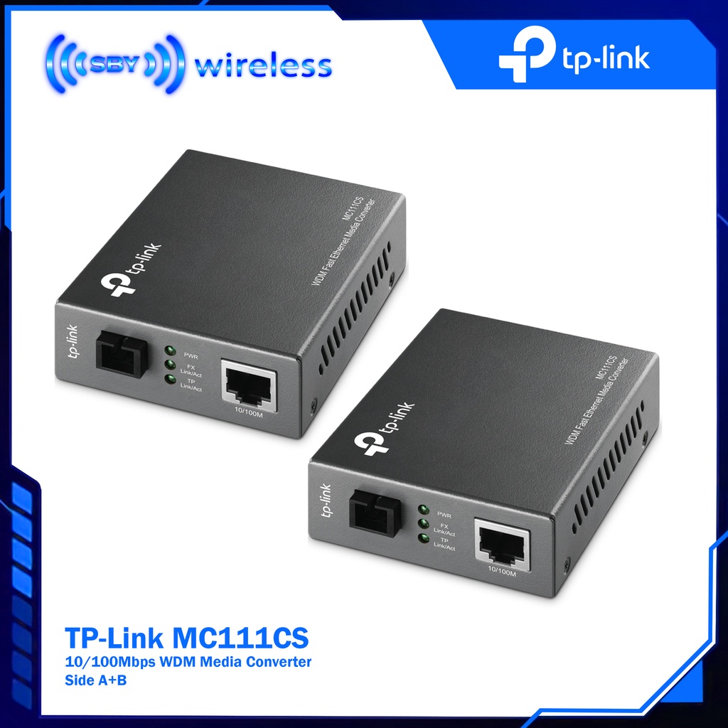 Jual TP-Link Media Converter MC111CS + MC112CS ( Sepasang , A B ) TP ...