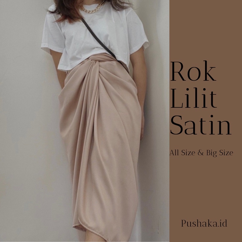 Jual Rok Lilit Satin | Rok Lilit Polos | Satin Wrap Skrit | Shopee ...