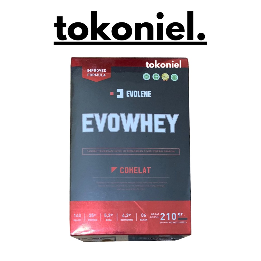 Jual Evolene Whey Protein Evowhey 210 Gr 6 Sachet Original BPOM HALAL ...