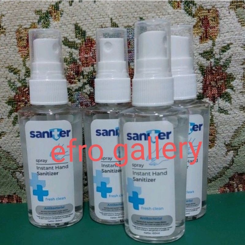 Jual Saniter hand sanitizer spray 60 ml | Shopee Indonesia