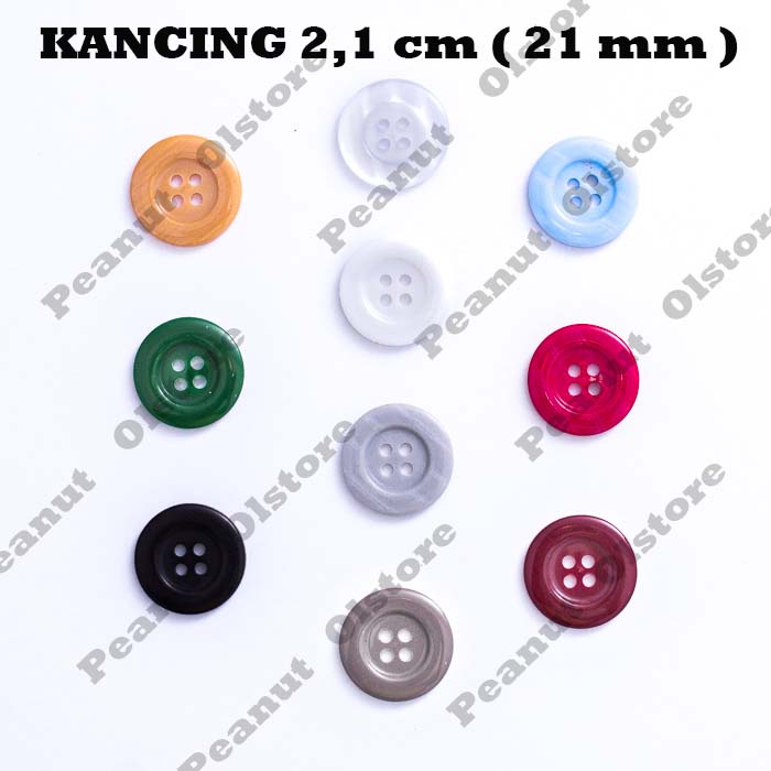 Jual ( 6 biji ) Kancing Seri JCB 2,1cm ( pilihan warna hitam , putih ...