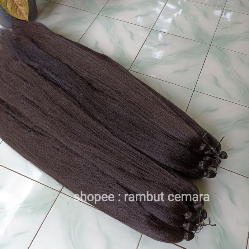 Jual Rambut cemara panjang 90-100cm warna coklat halus | Shopee Indonesia