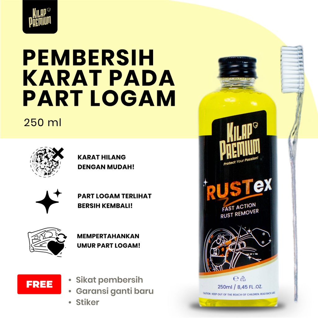 Jual Rustex | Kilap Premium - Rust Remover, Pembersih Karat Motor Mobil ...