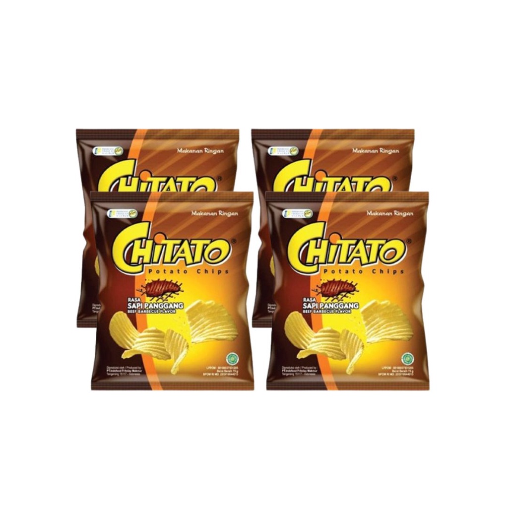 Jual Chitato Keripik Kentang Beef Barbeque 4 x 35 gr | Shopee Indonesia