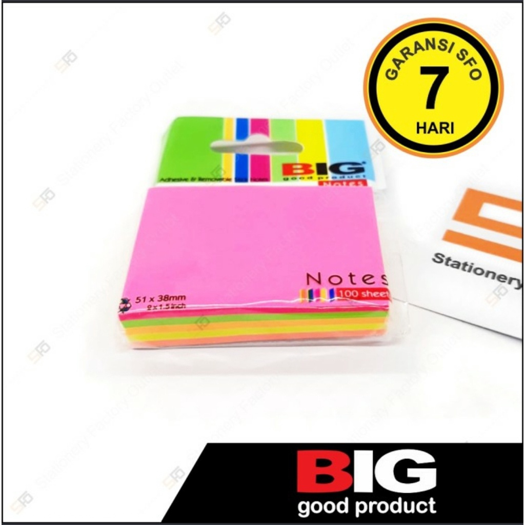 Jual Sticky Notes Big 51mm x 38mm rainbow - SFO Semarang Official ...