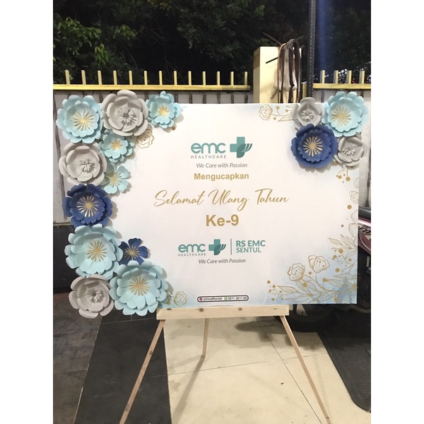 Jual Papan Bunga Kertas Ukuran 100x75 Paper Flower Board Ucapan Opening ...