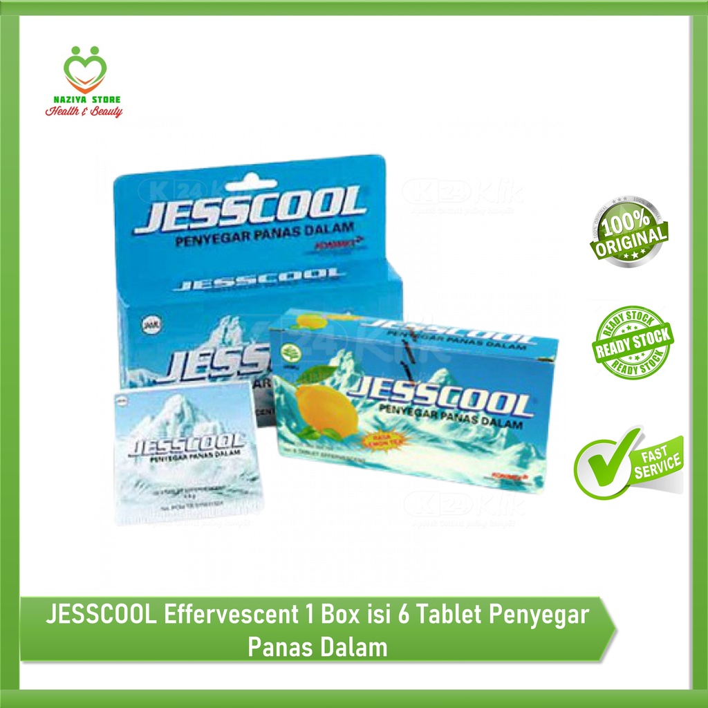 Jual JESSCOOL Effervescent 1 Box isi 6 Tablet Penyegar Panas Dalam ...