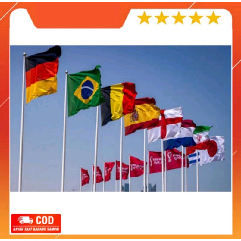 Jual bendera peserta piala dunia 2022 bendera piala dunia ukuran besar ...