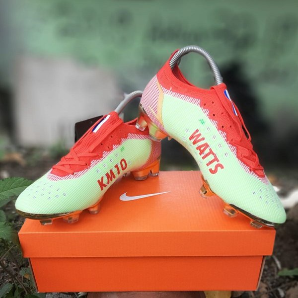 Jual Sepatu Bola Nike Mercurial Vapor14 Elite Fg Km10 Mbappe Green Red ...