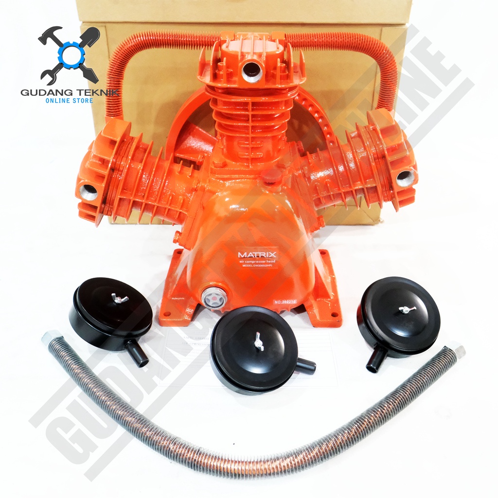 Jual Kepala Kompresor 2HP DW3065 MATRIX / Bare Air Head Compressor 2 HP ...
