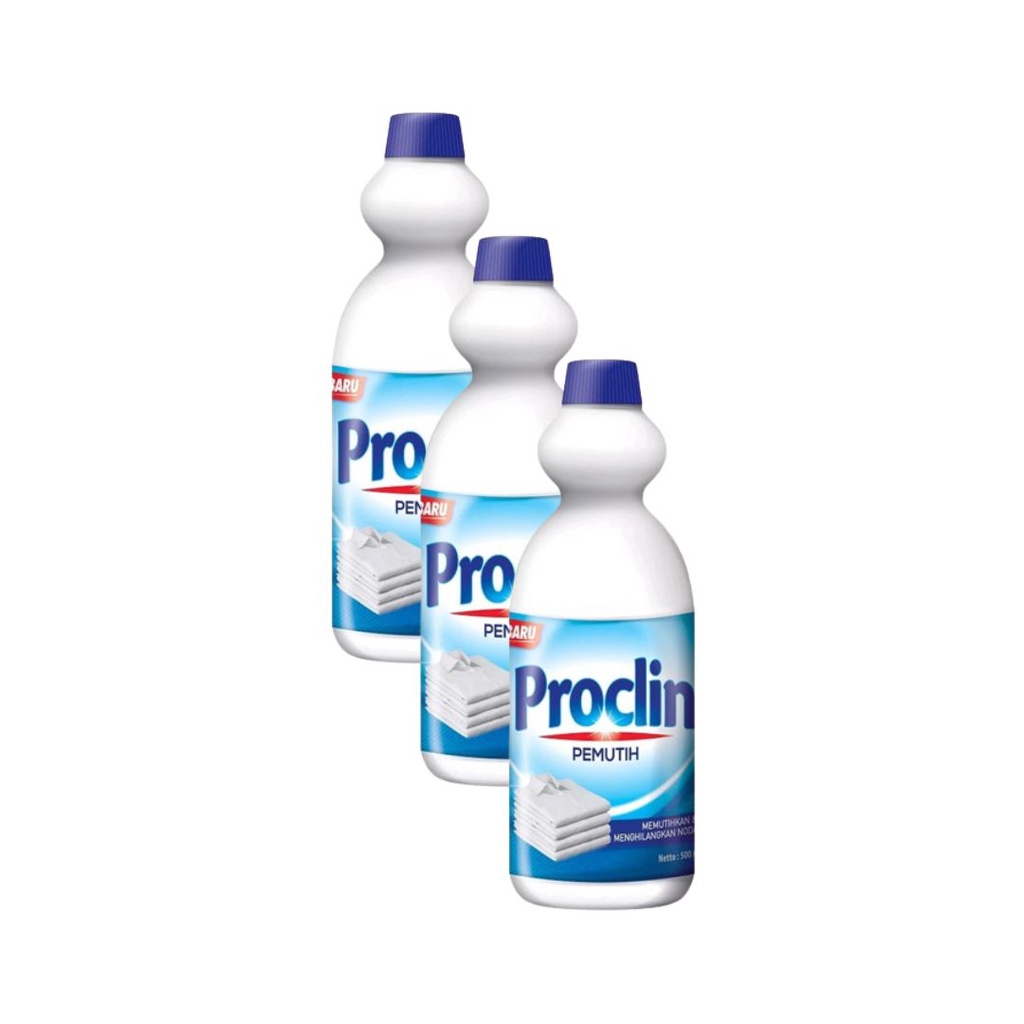 Jual Proclin Pemutih Pakaian Botol 3 x 500 mL | Shopee Indonesia