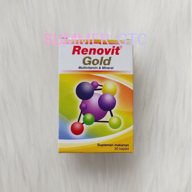 Jual renovit gold 30 tablet multivitamin mineral isi 30 kaplet | Shopee ...