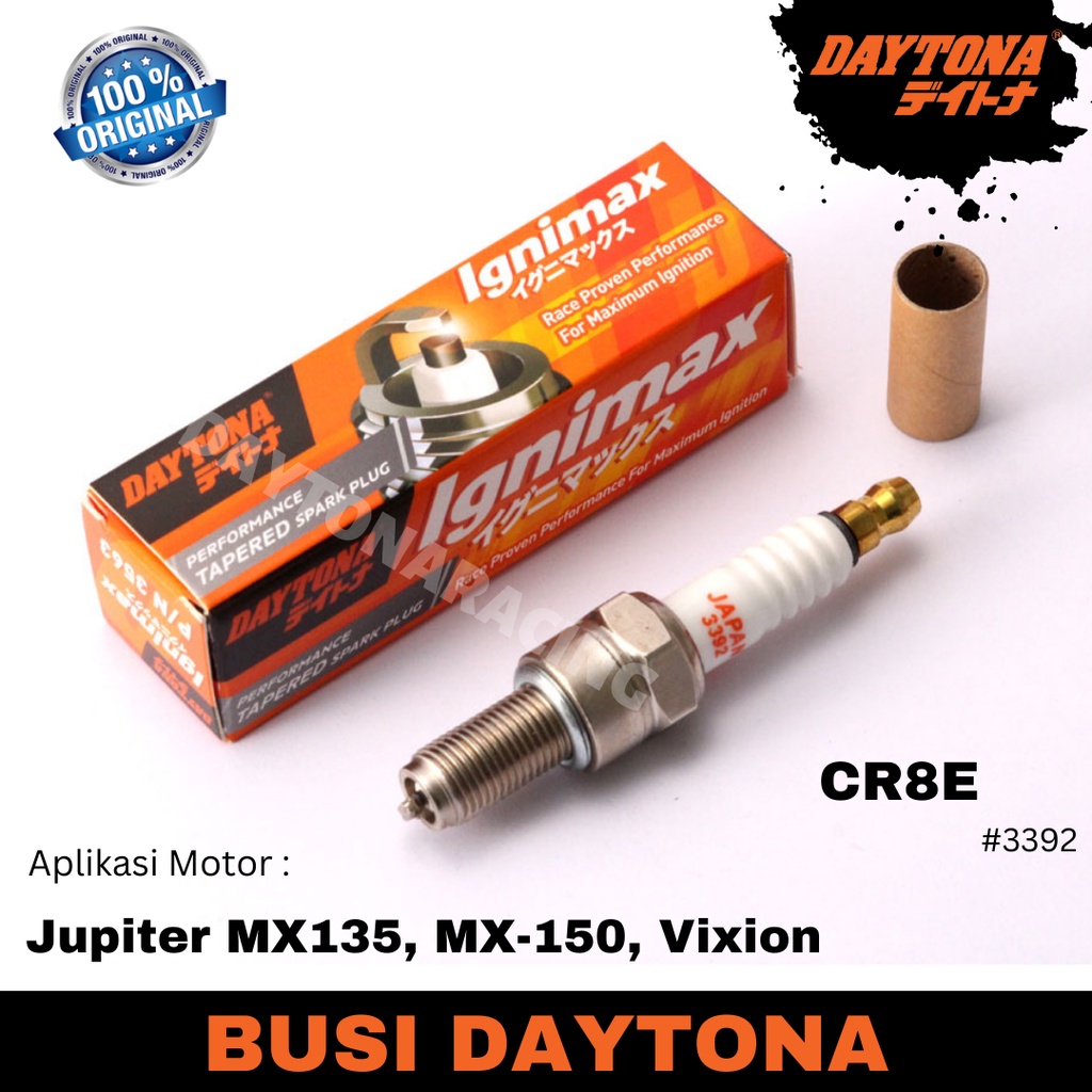 Jual Busi Racing Daytona Tapered CR8E - Jupiter MX135, MX 150, Vixion #3392 | Shopee Indonesia