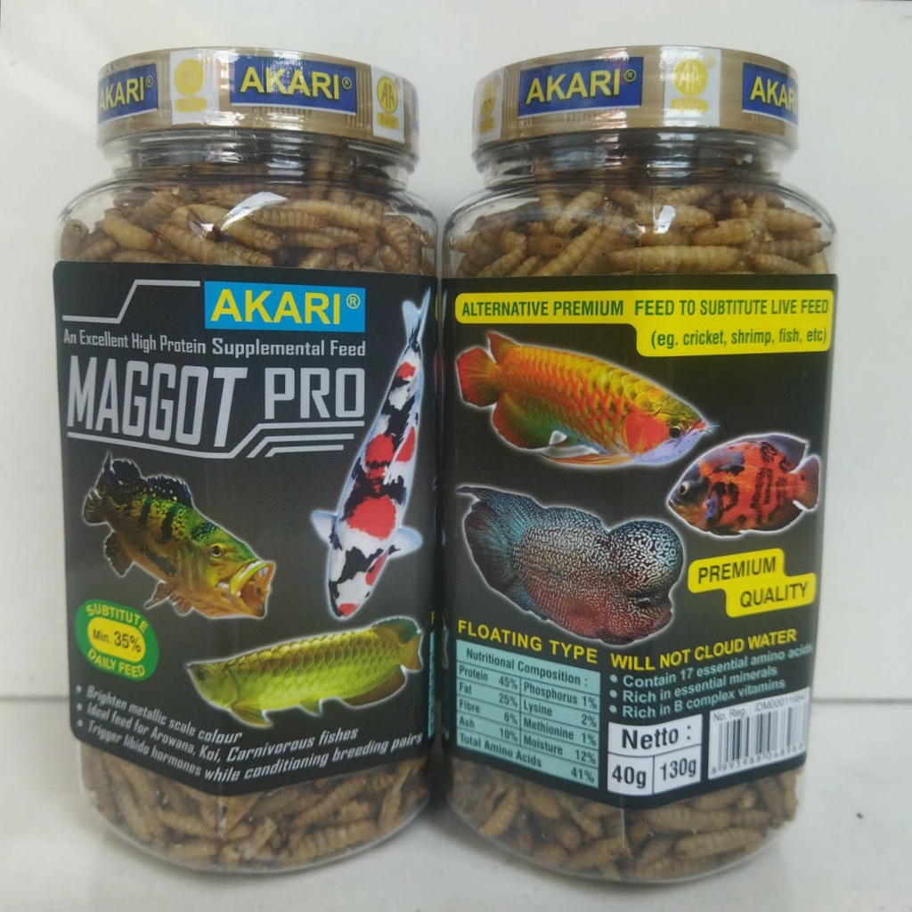 Jual MAGGOT AKARI magot pro red pet 130gr | Shopee Indonesia