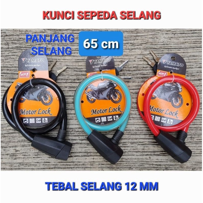 Jual Kunci Sepeda / Kunci Motor Selang Panjang 65 CM Tebal 12 MM ...