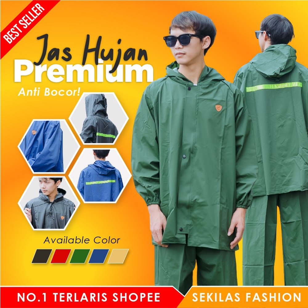 Jual Jas Hujan Pria Wanita Mantel Hujan Jas Ujan Dewasa Raincoat Pria Wanita Tebal Keren Setelan ...