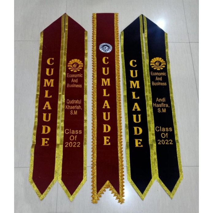 Jual Selempang Wisuda Model SYAL/KALUNG+logo | Shopee Indonesia