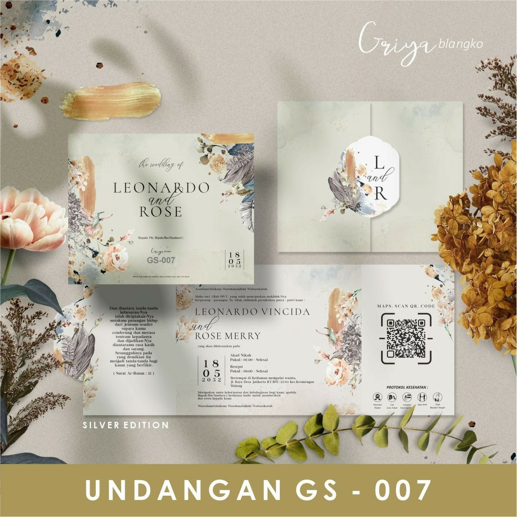 Jual Blangko Undangan Griya GS 007 (Free File Setting Corel) | Shopee ...