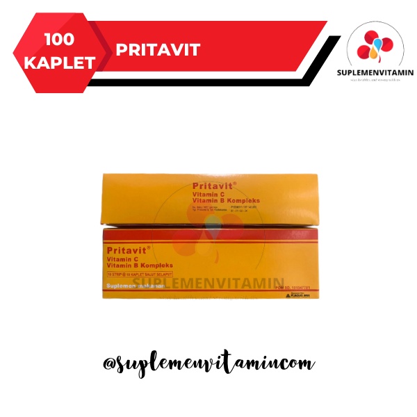 Jual Pritavit Kaplet Suplemen Vitamin Original Molex Ayus - Box isi 100 ...