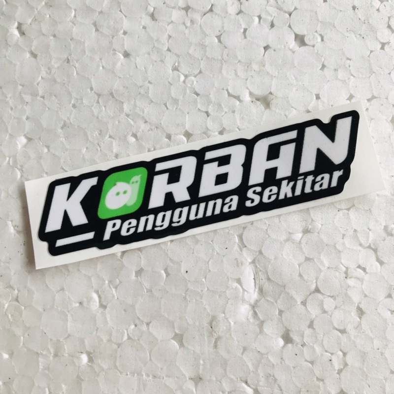 Jual Sticker Korban Pengguna Sekitar Orajet Laminasi Glossy | Shopee ... Jual Sticker Korban Pengguna Sekitar Orajet Laminasi Glossy | Shopee ...