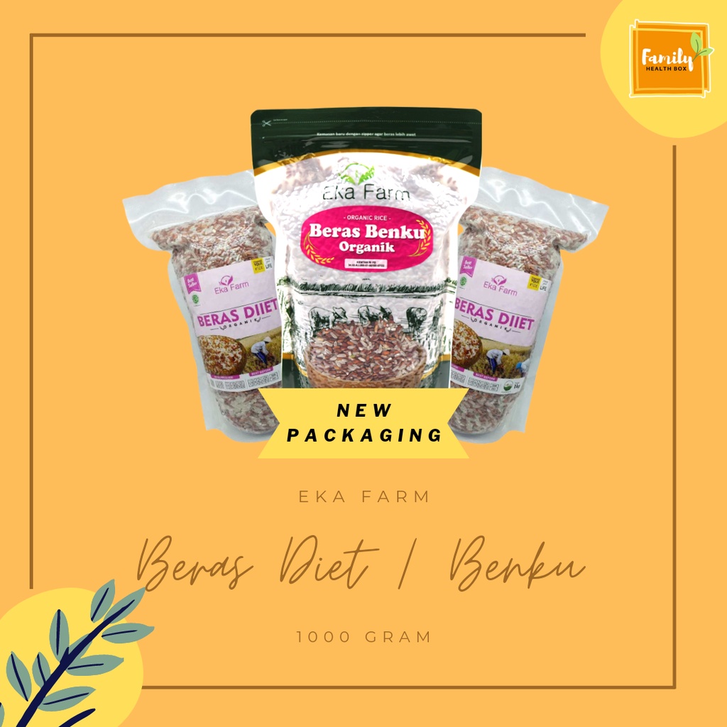 Jual Beras Diet Organik / Berat Diet / Beras Benku Eka Farm 1 kg ...