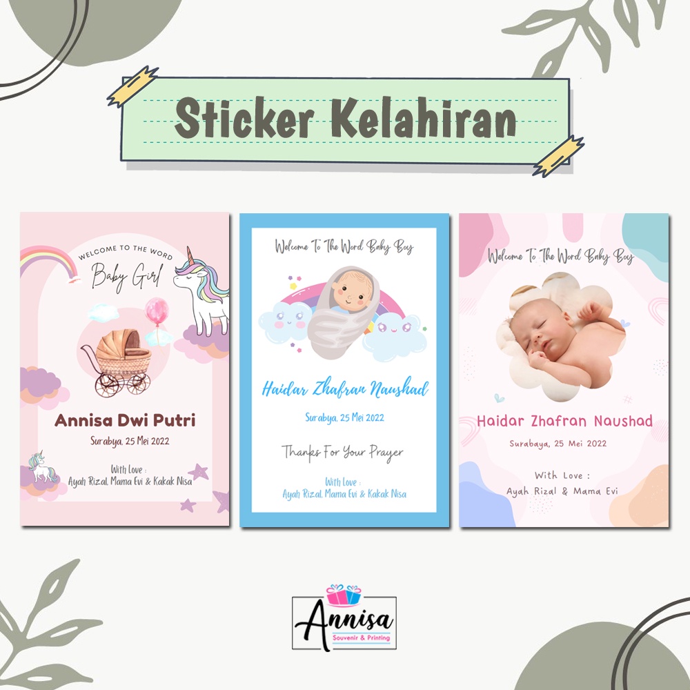 Jual Sticker Kelahiran Baby New Born / Sticker Kelahiran Bayi | Shopee ...