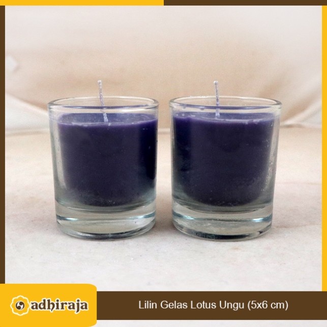 Jual Lilin Gelas Ungu Stearin Wax Dekorasi Cafe Resto Hotel Spa ...