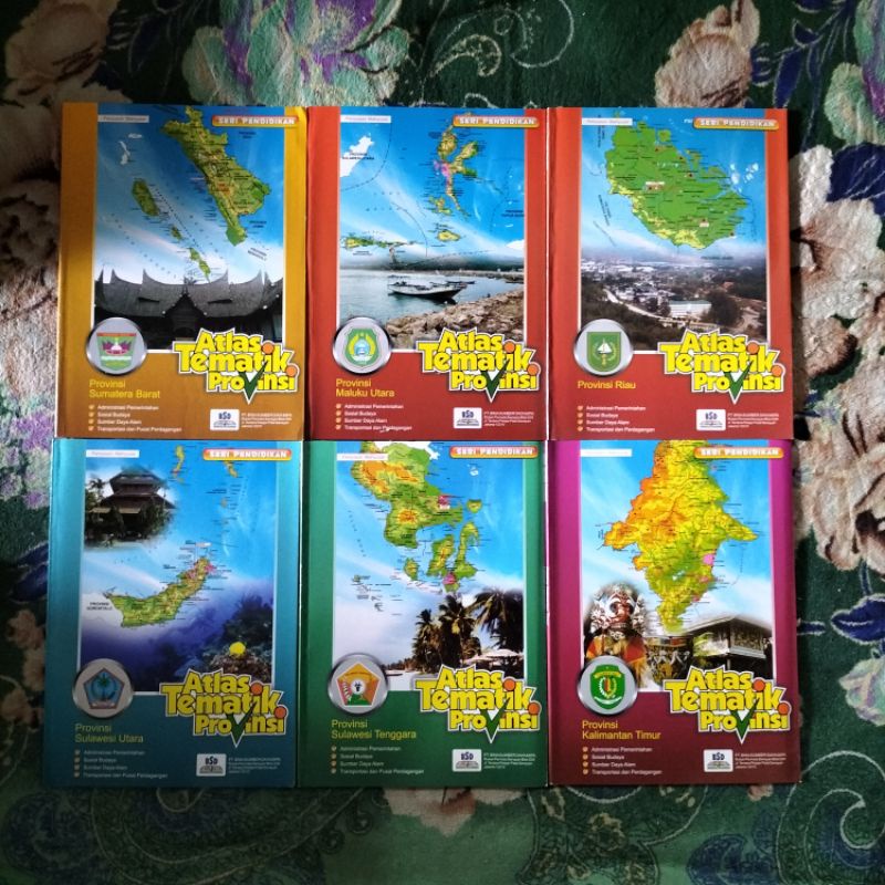 Jual BUKU ORIGINAL ATLAS TEMATIK 34 PROVINSI PETA SUMATERA BARAT MALUKU ...