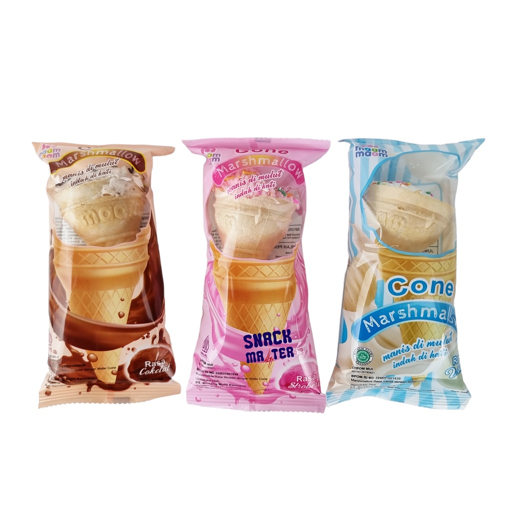 Jual Maam Maam ICE CONE Marshmallow - Netto 17 gr | Shopee Indonesia