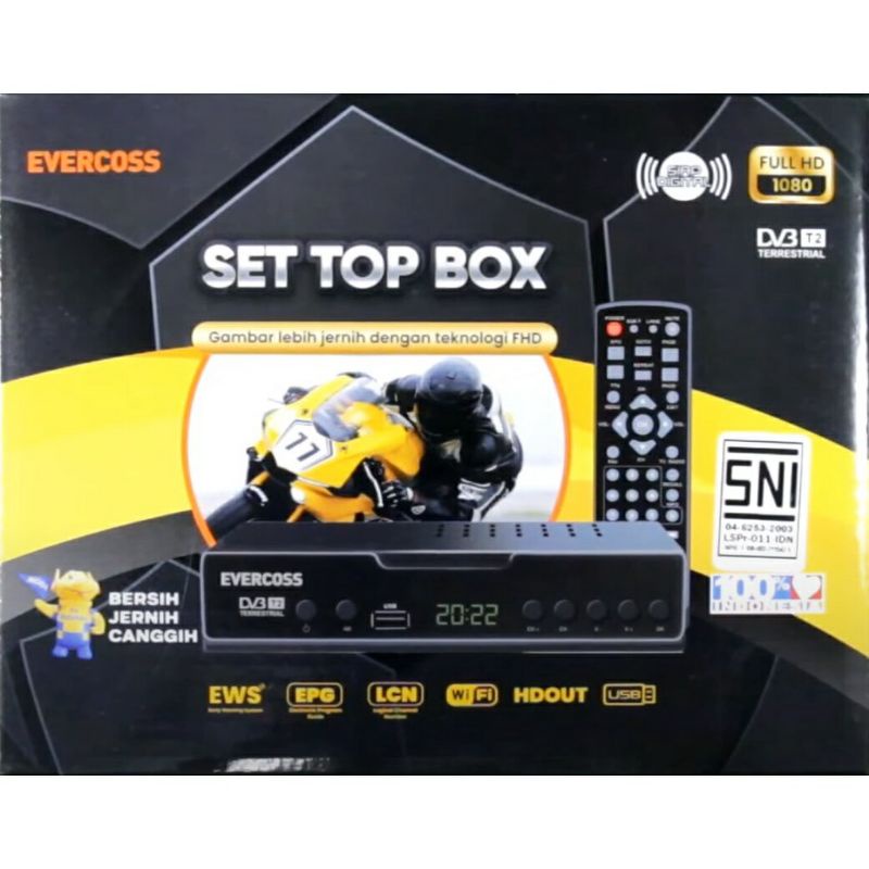 Jual evercoss STB Max digital tv Receiver Full HD masih harga promo toko baru | Shopee Indonesia