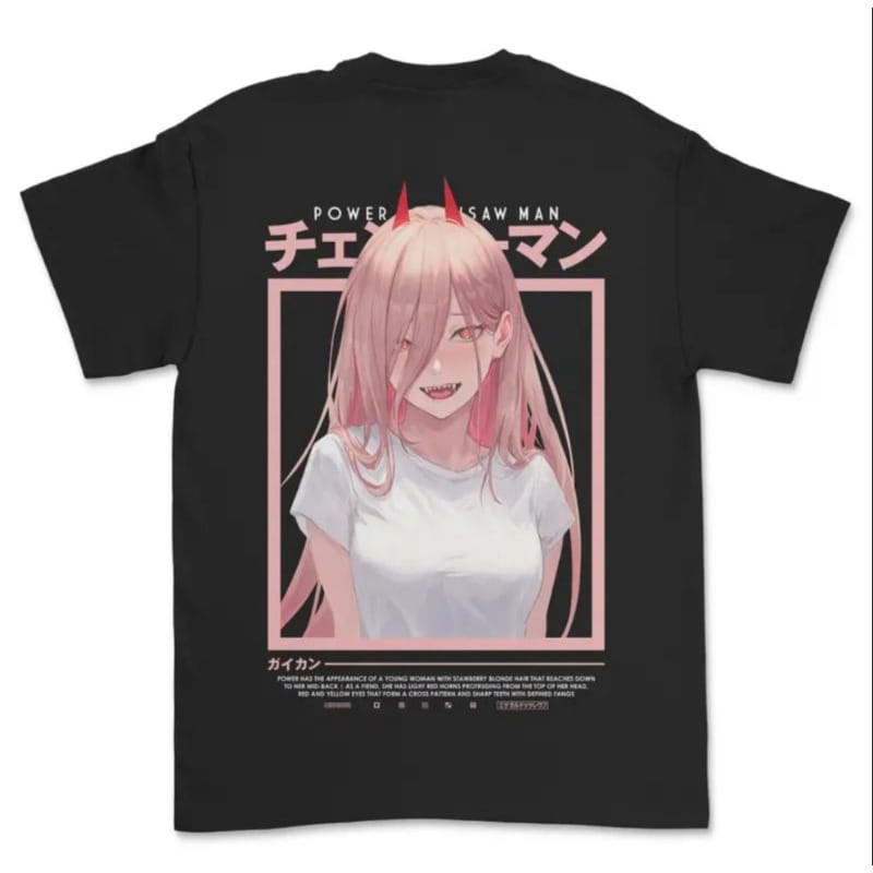 Jual Kaos Baju Anime Chainsaw Man Power V2/Kaos Anime/Baju Anime/Kaos ... Jual Kaos Baju Anime Chainsaw Man Power V2/Kaos Anime/Baju Anime/Kaos ...
