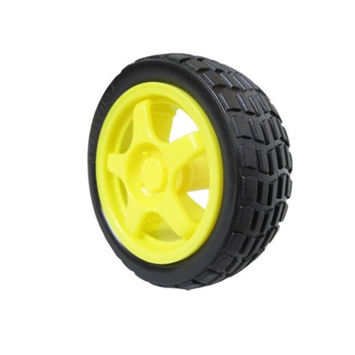 Jual RODA BAN MOTOR DC GEARBOX WHEELS ONLY ( DIY ROBOT CAR ) ARDUINO ...