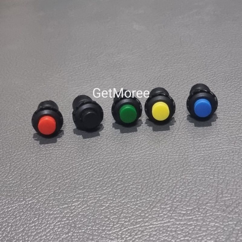 Jual Push Button On Off Bulat 2 Kaki Plastik / Saklar On Off 2 Pin / Saklar Switch Push On 2P ...