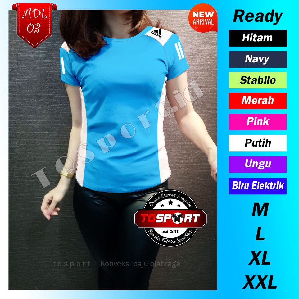 Jual Atasan Olahraga Baju Fitnes Kaos Senam Gym Lari Running Wanita ...