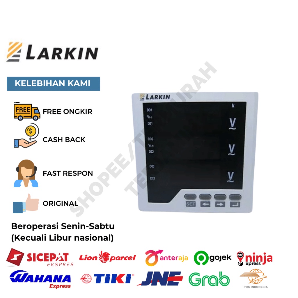 Jual LARKIN LR-AV33 DIGITAL VOLTMETER 3 PHASE VOLT PANEL METER 96X96MM | Shopee Indonesia