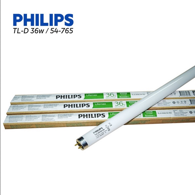 Jual LAMPU FLUORESCENT TUBE PHILIPS TL-D 36W/54-765 COOL DAYLIGHT 65OOK | Shopee Indonesia