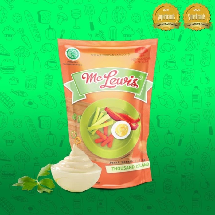 Jual Mayonise 1 Kg Mc Lewis Thousand Island Mayonnaise Salad Sayur Enak ...