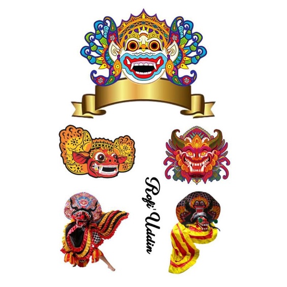 Jual Topper cake FREE NAMA tema barong dan reog adat budaya seni ...