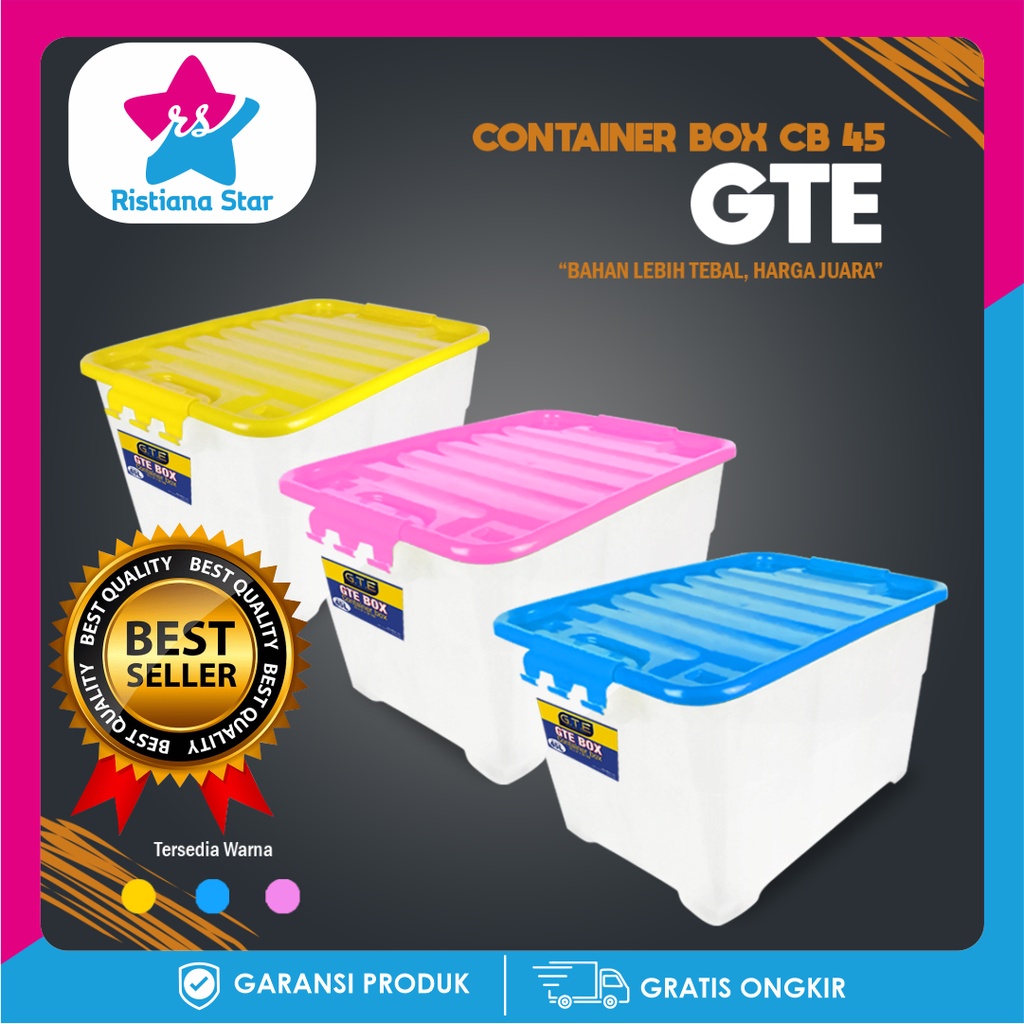 Jual CONTAINER BOX 45L / BOX KONTAINER / TEMPAT PENYIMPANAN SERBAGUNA ...