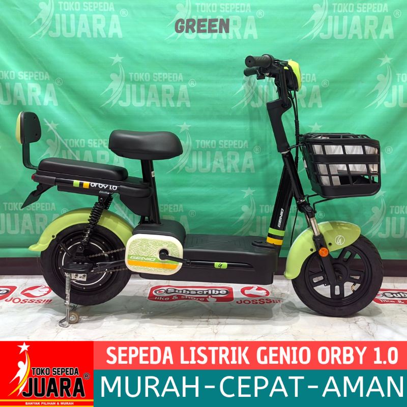 Jual SEPEDA LISTRIK GENIO ORBY 1.0 350 WATT ELECTRIC E BIKE 14 INCH ...