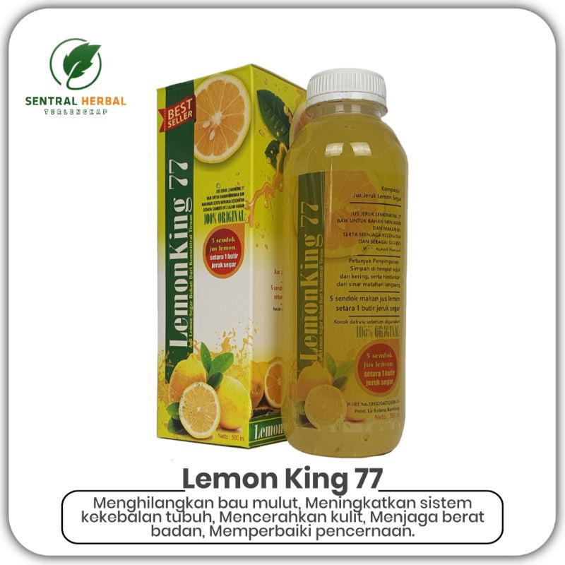 Jual Lemon King 77 Minuman Sari Lemon Asli Isi 500 Ml | Shopee Indonesia