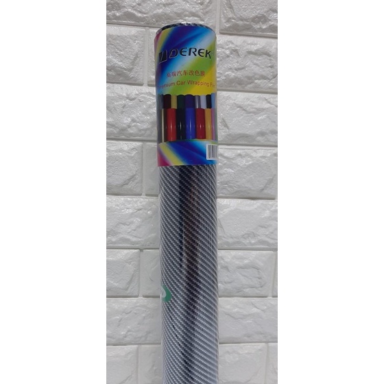 Jual Stiker Premium Super Derek Carbon 2D Silver Scotlite Sticker ...