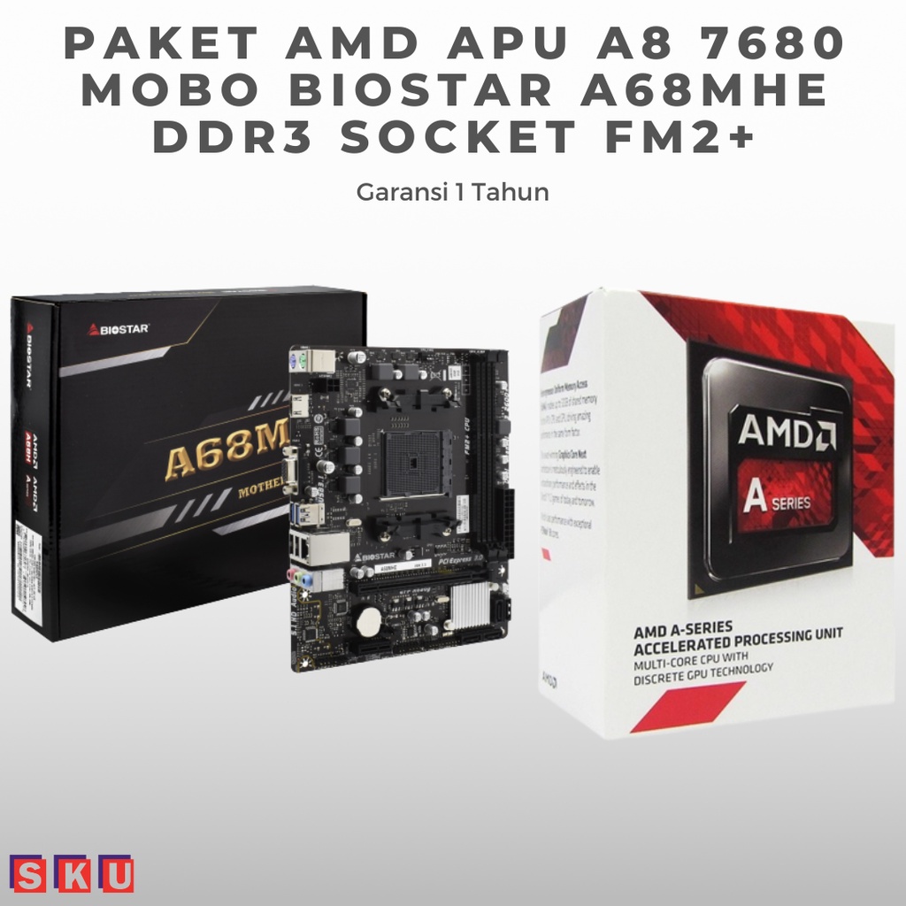 Jual PAKET AMD APU A8 7680 + MOBO BIOSTAR A68MHE DDR3 SOCKET FM2 ...