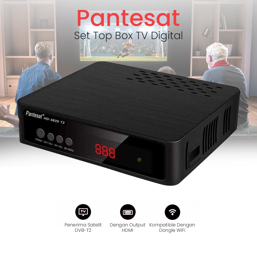 Jual SET TOP BOX STB Digital TV Tuner WiFi Receiver DVB-T2 - HD-3820 ...