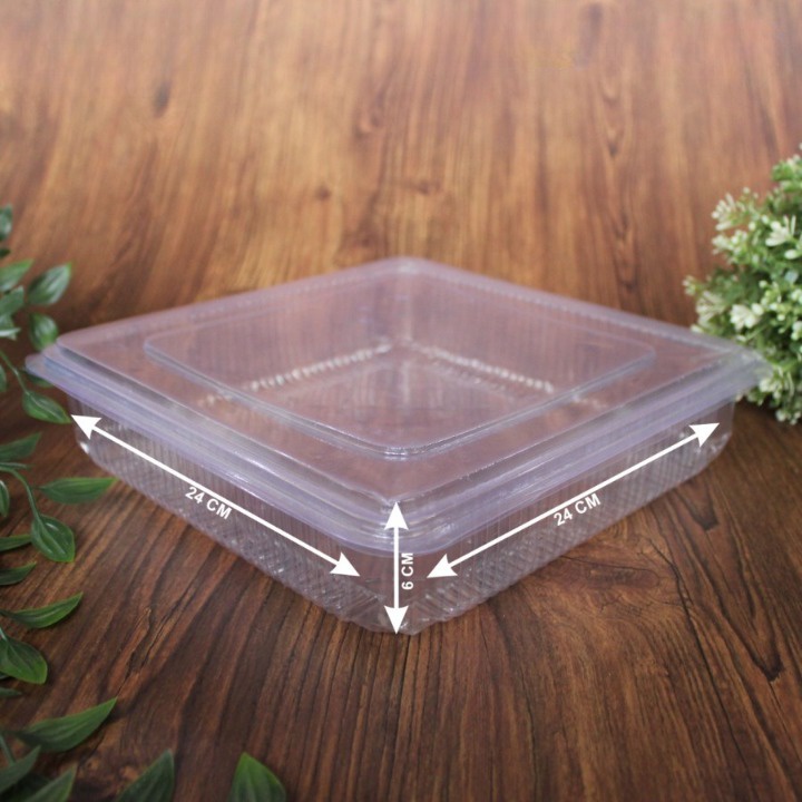 Jual Mika Kue Bolu Kotak Tray Cake Brownies Tutup Transparant Packaging ...