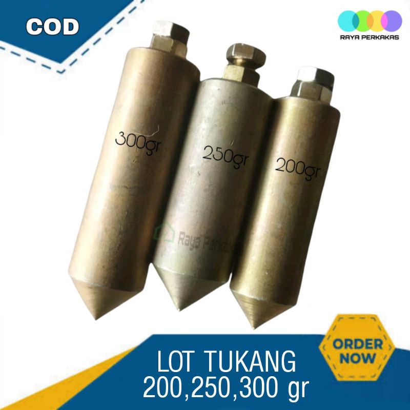 Jual Besi Lot Tukang Bandul Pemberat Tukang Model Peluru 200 250 300 ...